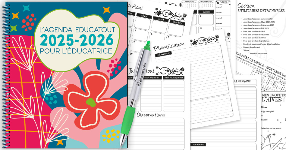 IN FRENCH ONLY - L’agenda educatout 2025-2026 pour l’éducatrice ...
