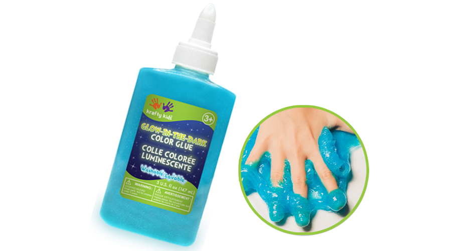 Colle luminescence lavable-bleu - Boutique Educatout
