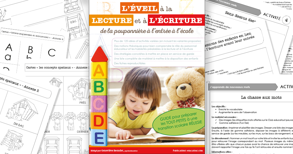 125 activités d'éveil à la lecture et à l'écriture pour la petite ...