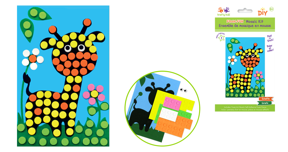 Fun-Foam mosaic-Girafe+ 1 FREE - Educatall Online Store