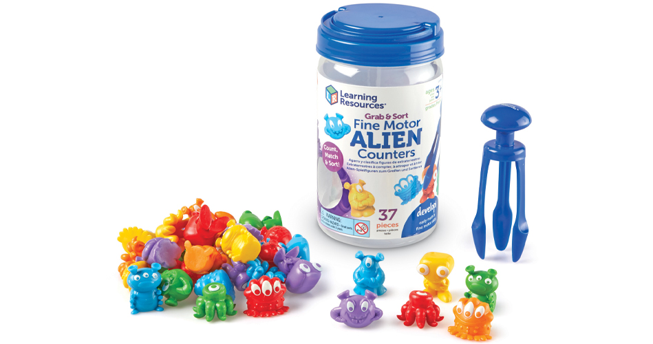 Grab & Sort Fine Motor Alien Counters - Educatall Online Store