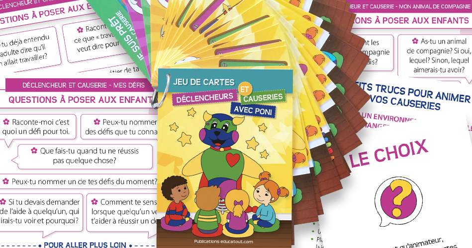 Jeu de cartes déclencheurs et causeries - Boutique Educatout