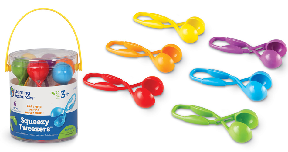 Set of 6 Squeezy Tweezers-Learning Resources - Educatall Online Store