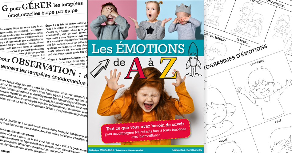 Les émotions de A à Z avec fiches imprimables - Boutique Educatout