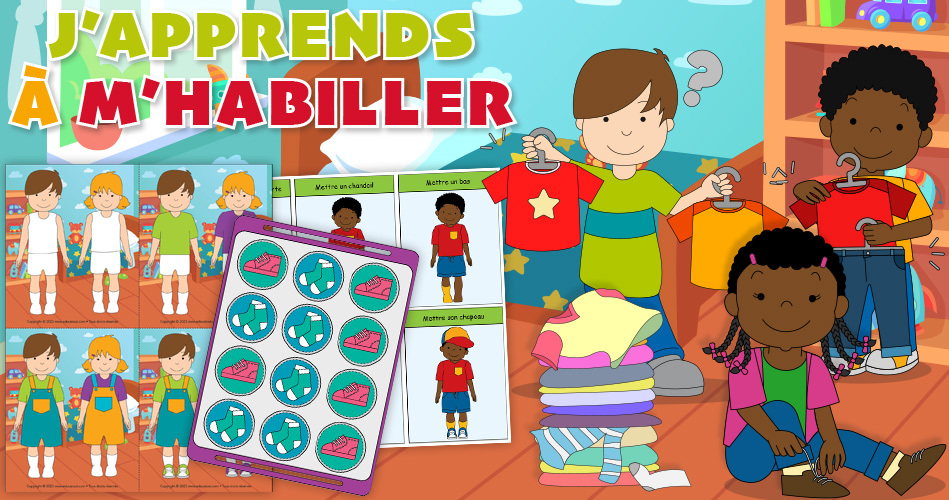 J’apprends à m’habiller, activités pour enfants. | Educatout